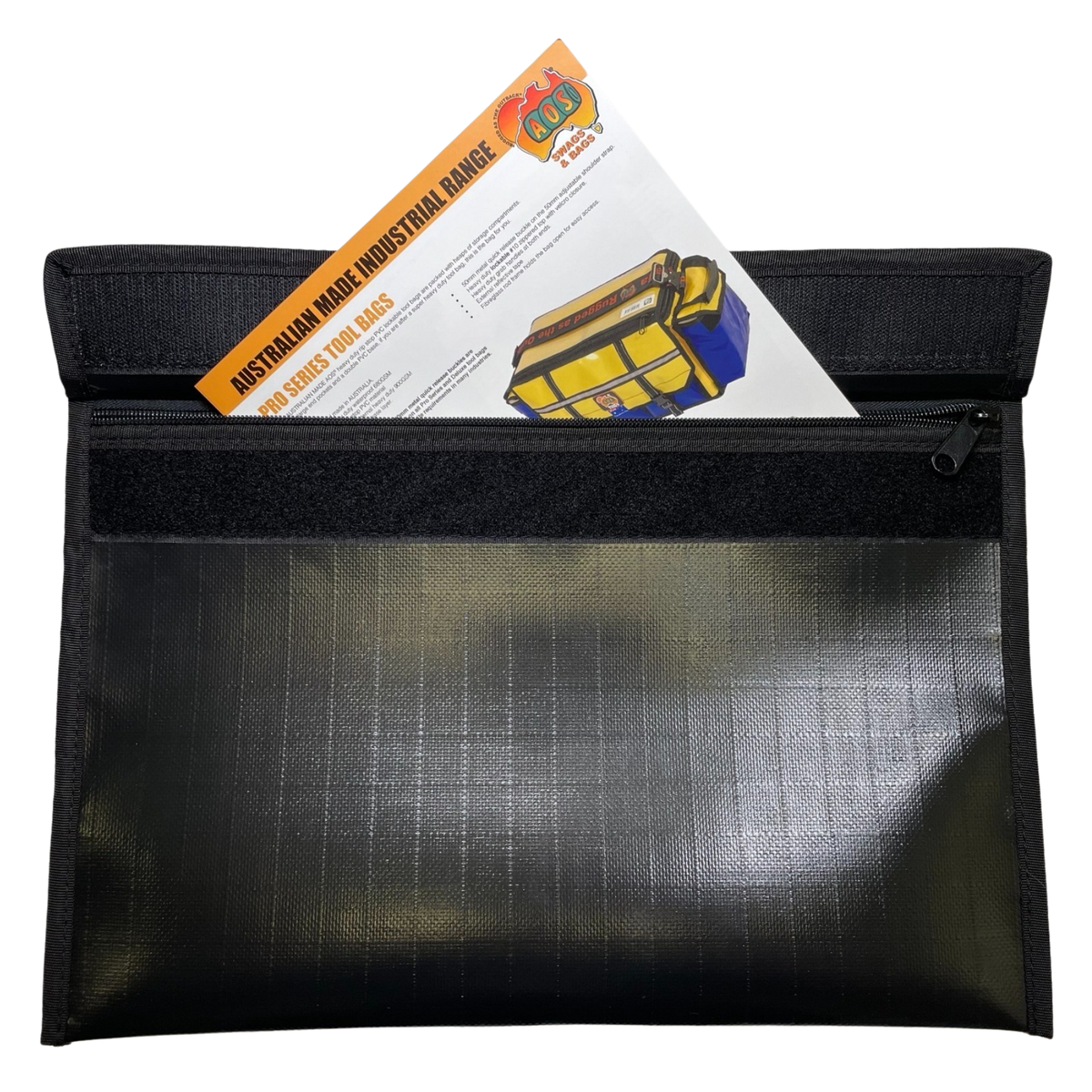 AOS A4 Landscape PVC Document Log Book Permit Holder BK – AOS Swags & Bags