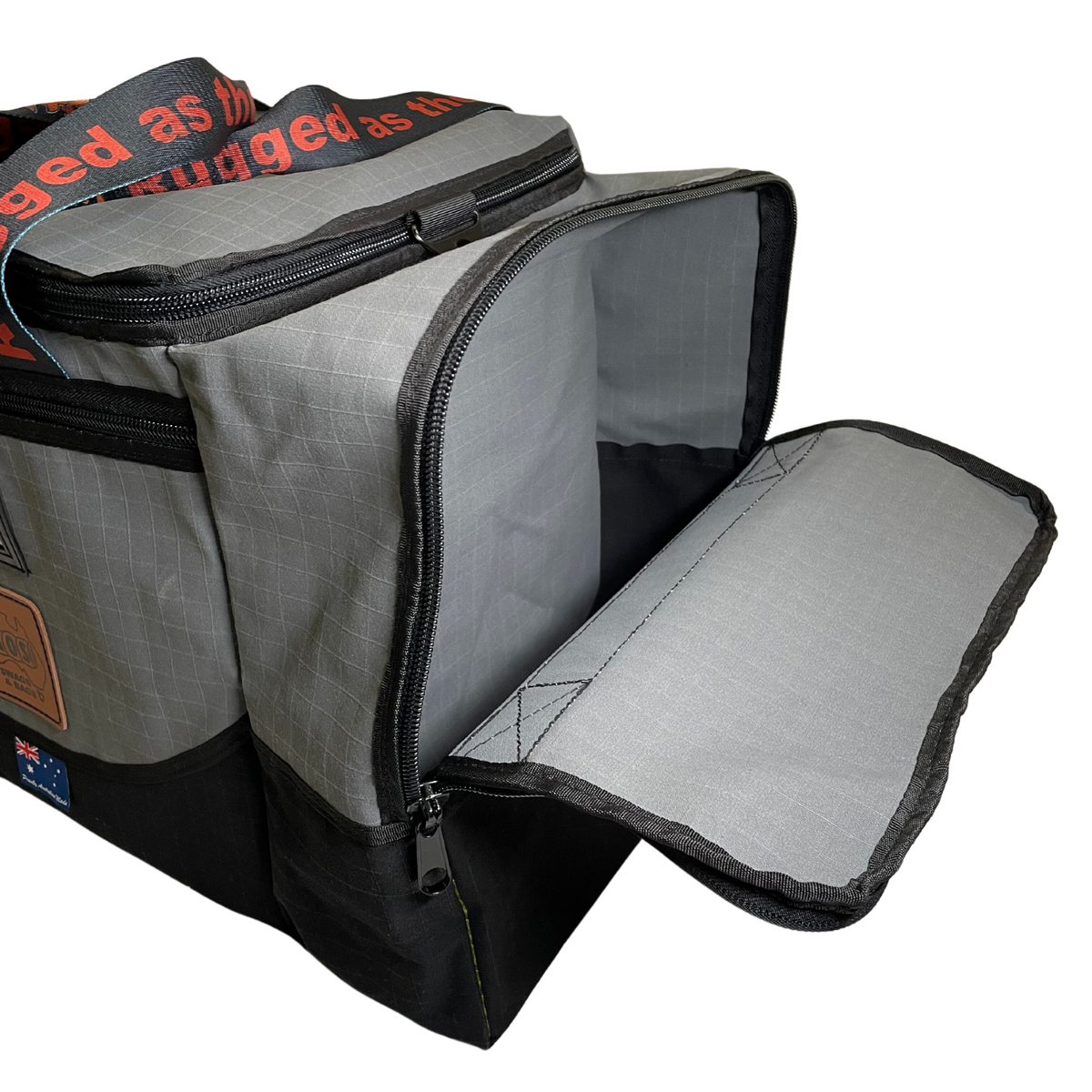 AOS Aussie Made Deluxe Canvas Gear Bag Grey - Small – Aussie Outback ...